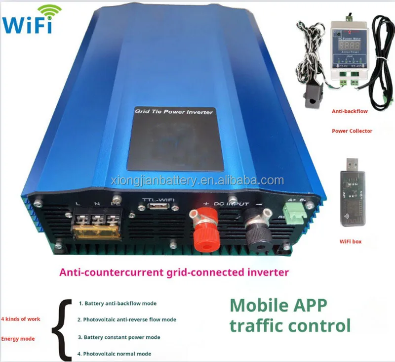1000W MPPT Solar Grid Tie Inverter DC24/48/72/96V AC110V AC220V Hybrid ...