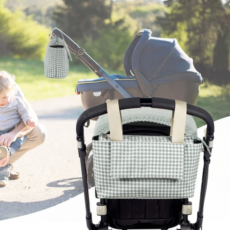 Alibaba.com: Portable cotton cloth stroller diaper bag with bottle ...
