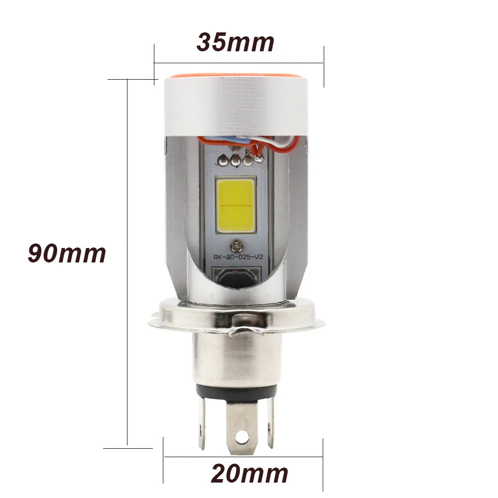 25W 12V 24V Blue Red Angel Eye H4 LED Motorcycle Headlight Ba20d HS1 H6 ...