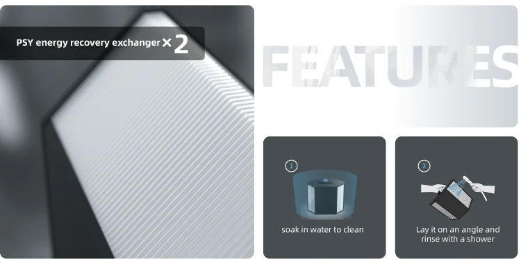 Hvac Erv Energy Heat Recovery Ventilation Fresh Air Ventilation Unit ...