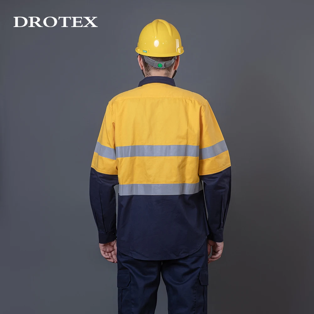 Cheap Mining Welding Safety Clothing Working Shirt 100% Cotton 170gsm ...