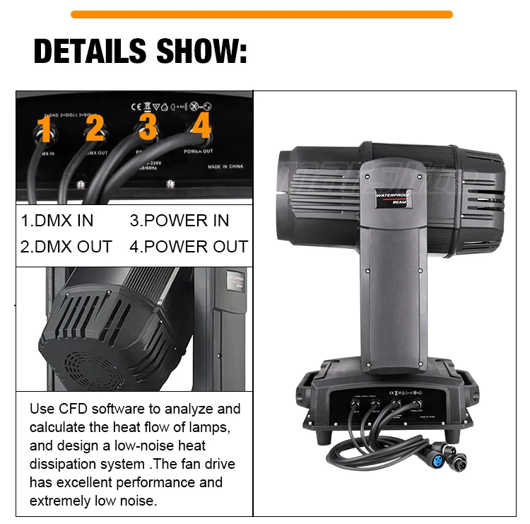 Marslite Outdoor Event 380W Waterproof Moving Head Beam Pro IP65