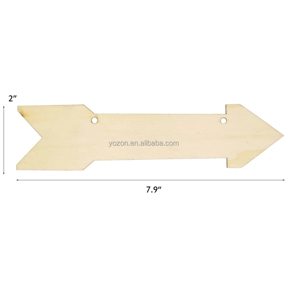 Customizable Unfinished Wood Arrow Signs Crafts Hanging Decor Direction ...