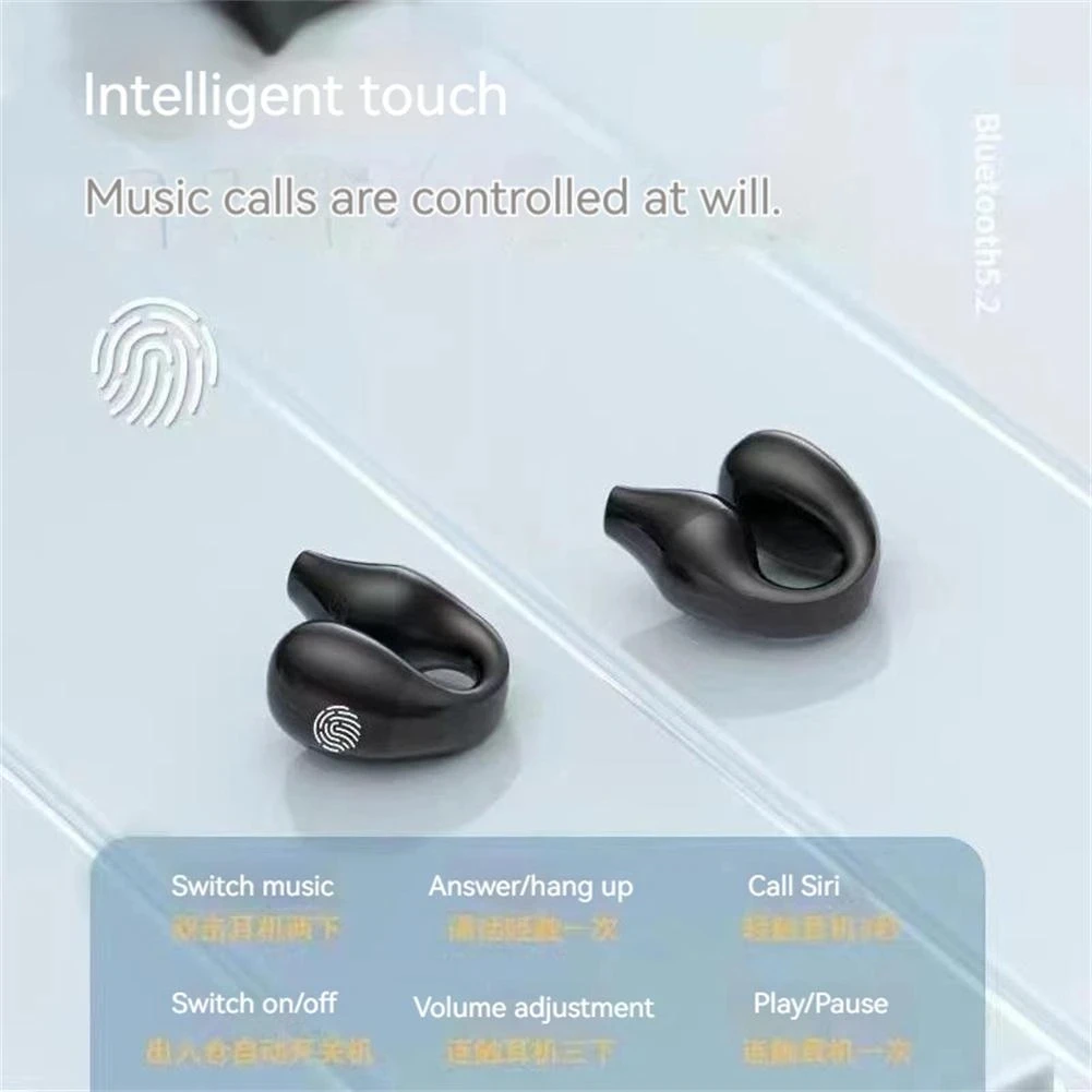 Newest S03 Tws Wireless Headphones Bone Conduction Blue Tooth 5.0 Earphones Touch Control Ear ...