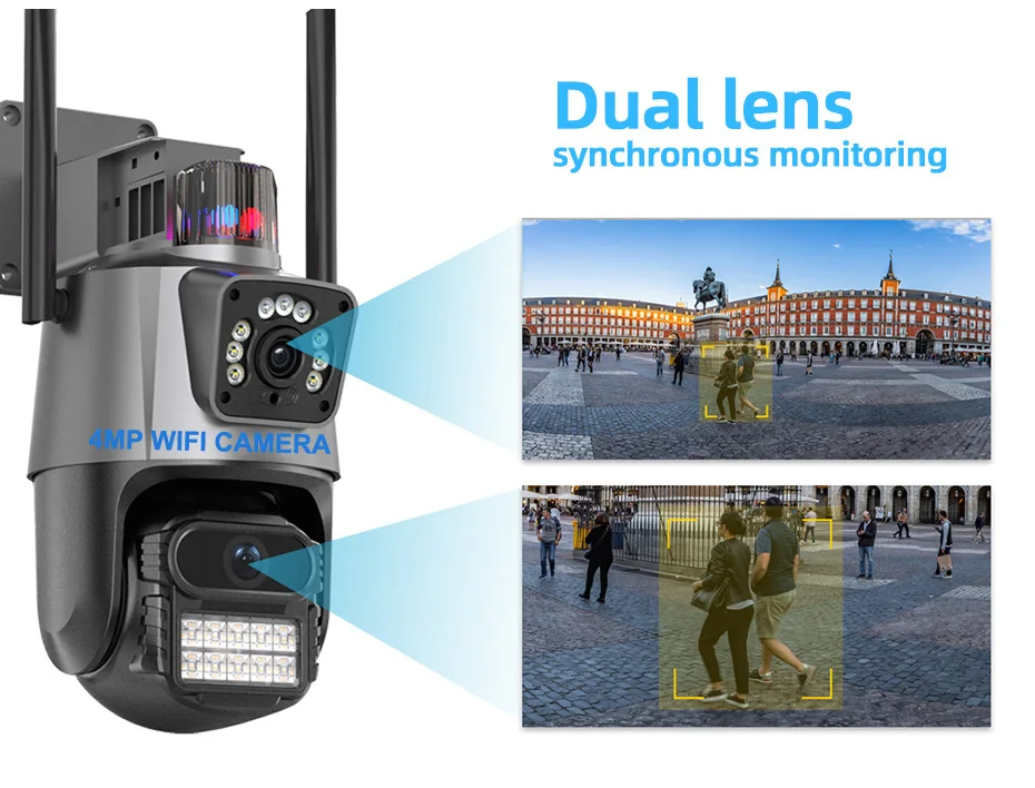 Icsee 2K Wireless Security CCTV IP PTZ Camera - 6MP Dual Lens