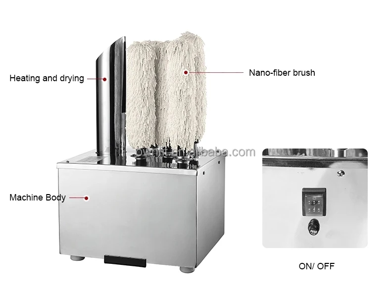 Glasses Bar Restaurant Cafe Wine Glass Polishing Machine - Efficient ...