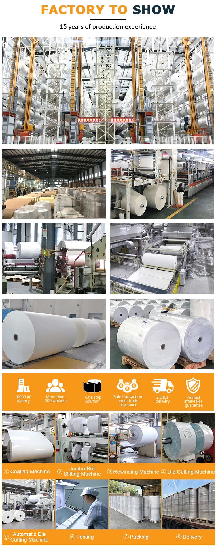 Industrial Semi-Glossy Barcode Label Jumbo Roll Self-Adhesive Thermal ...