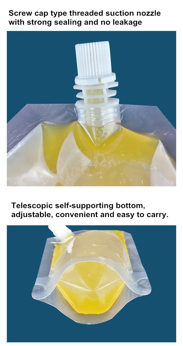 Clear Portable Matte Small Sachet Mini Stand Up Spout Pouch Bag With ...