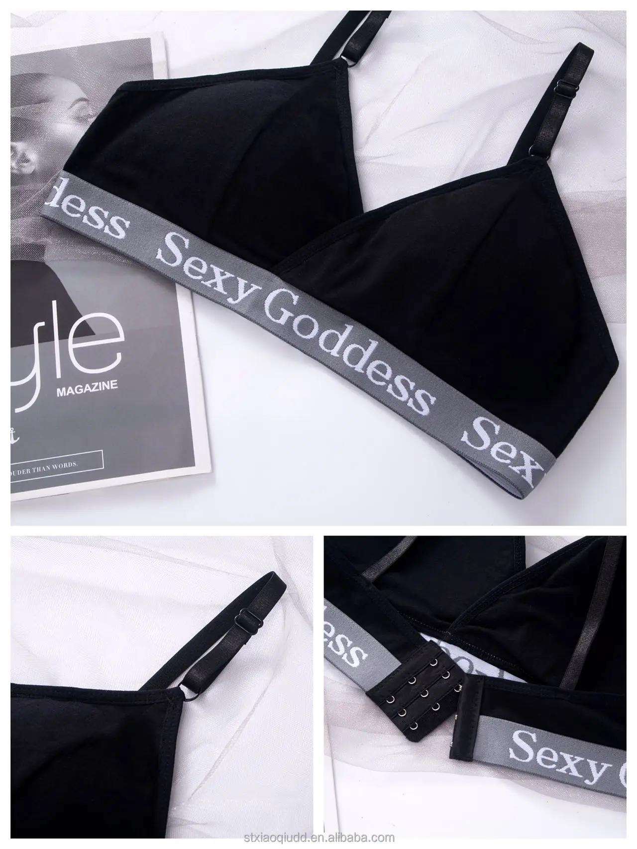 English Alphabet Sexy Underwear Letter Belt Fashion Wrap Chest Wireless ...
