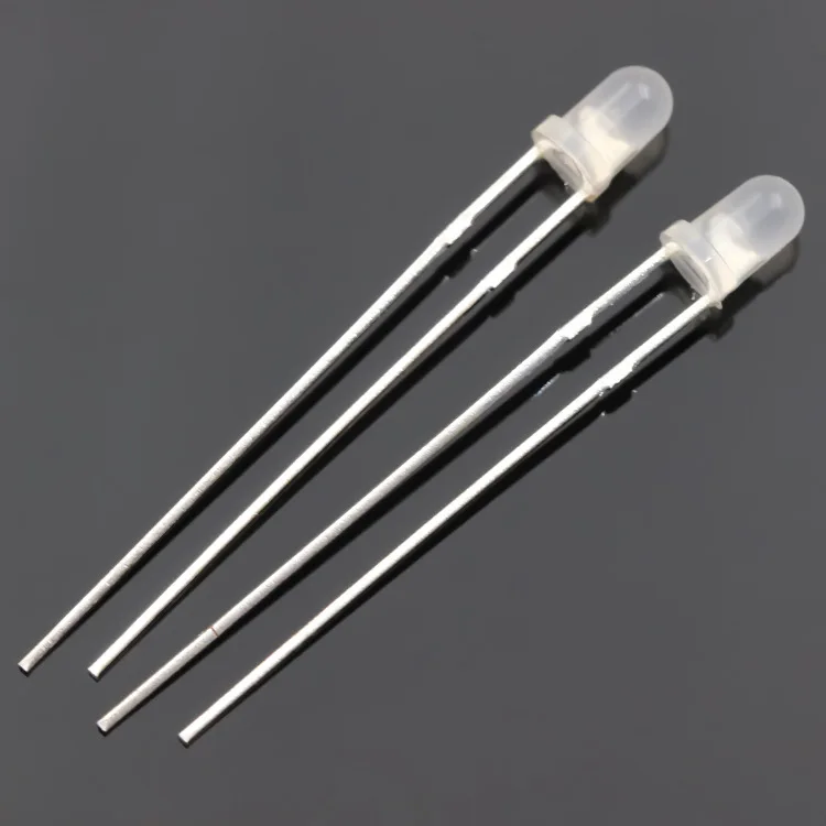 Jstronic 3mm Round Head Bicolor 2 Pins Red/green Red/blue Red/white ...