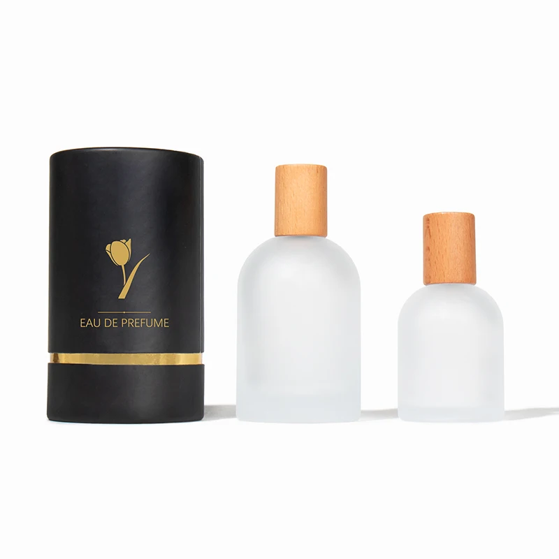 Design 30ml 50ml Round Cylinder Luxury Empty Glass Parfum Spray Perfume ...