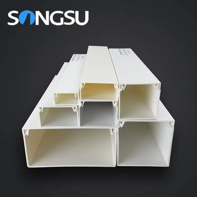 Customized Sizes Pvc Cable Trunking 20x40 40x20 Mm/pvc Extrusion Cable ...