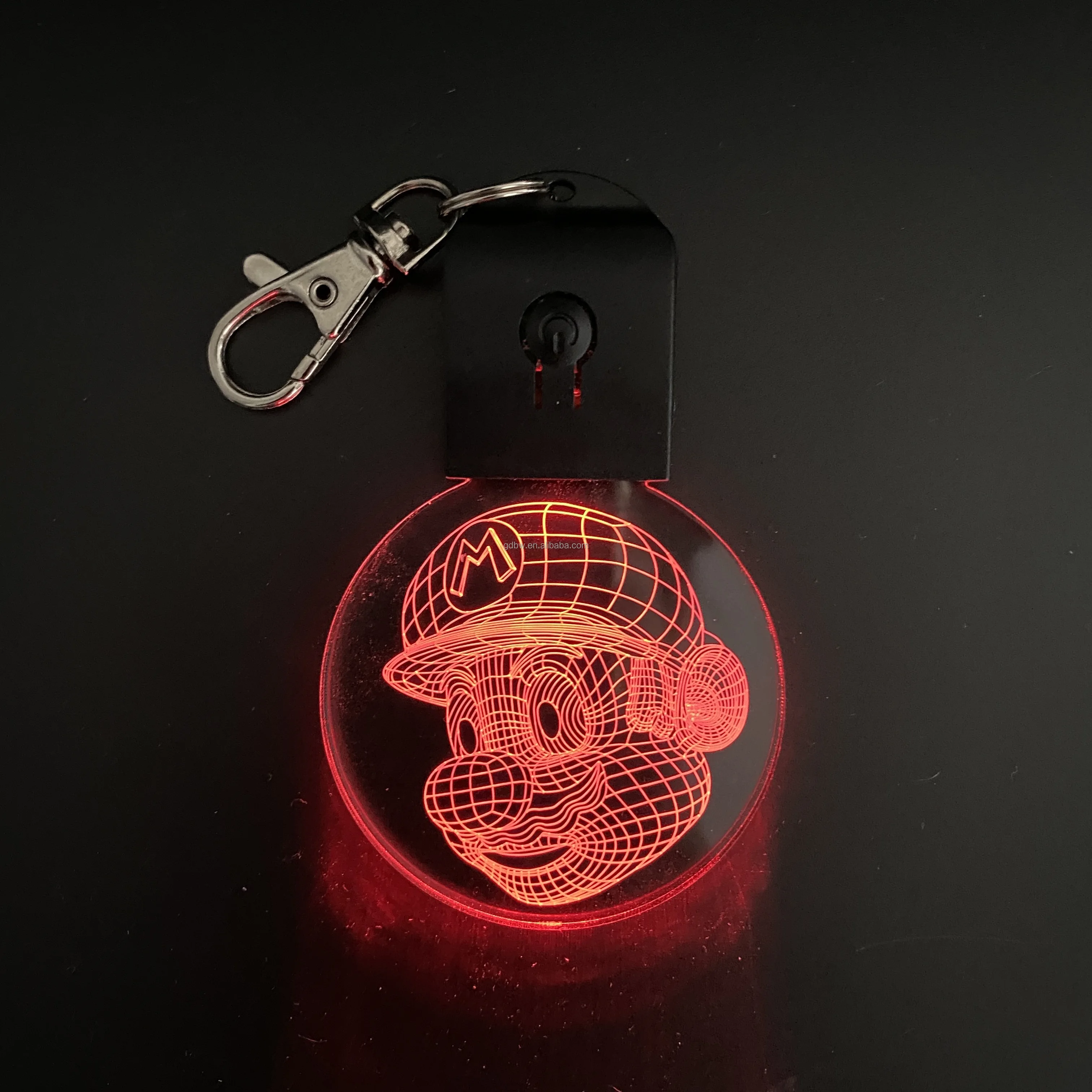 Blank Acrylic Keychain with RGB LED - Rechargeable Gift