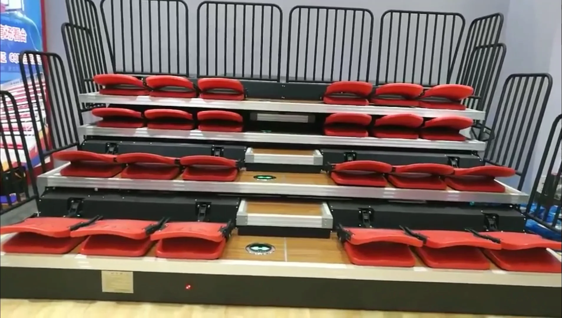 Folding Stadium Seats Soft Grandstand Chairs Retractable Bleacher ...