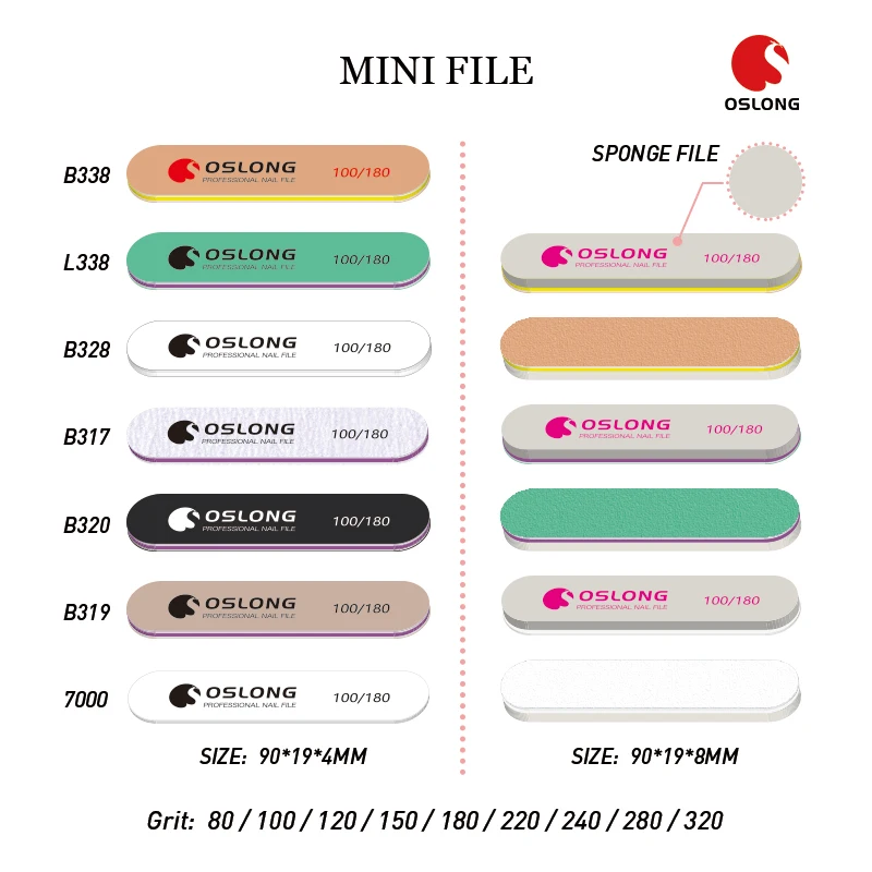 Custom Printed Sponge Baby Nail Files 100/80 Professional Manicure Mini ...