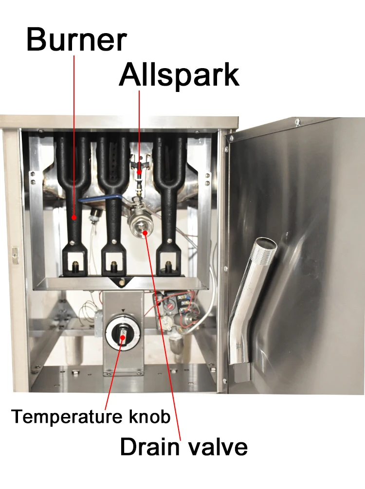 American Style Gas Potato Chips Gas Deep Fryer Commercial Kitchen ...