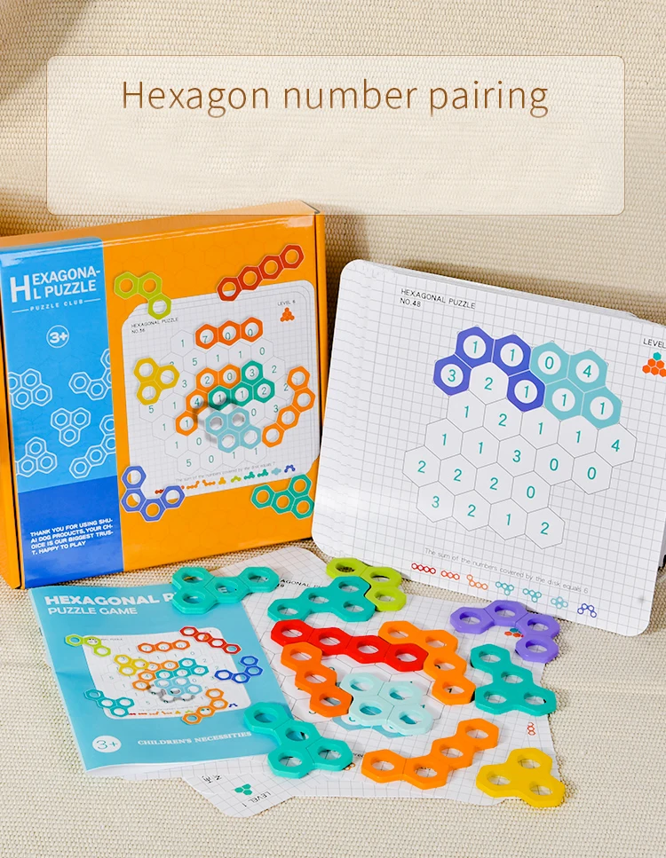 New Design Wooden Honeycomb Toys Hexagonal Number Pairing Puzzle ...