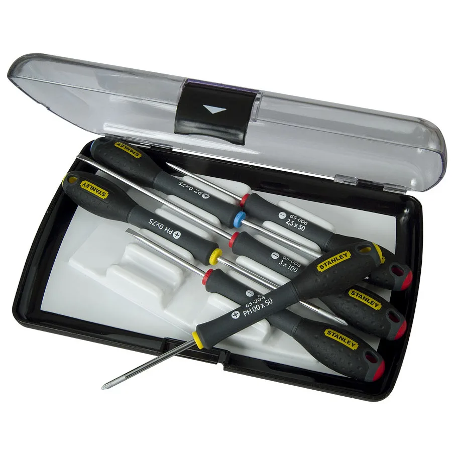 Stanley Precision Screwdriver Set 6 Piece Phillips Bit Industrial Grade ...