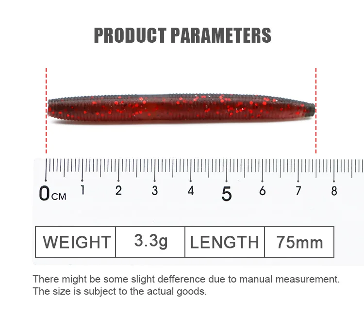 Thor Force Fishing Lures Soft Plastic Lure 75mm 3.3g 3' Double Color ...