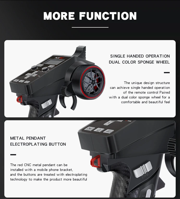 HOTRC CT-6A Transmitter - 6CH 2.4G Remote Control System