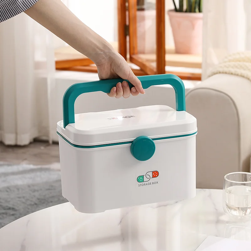 Household 2 Layer Plastic Pp Storage Container Medical Box Portable ...