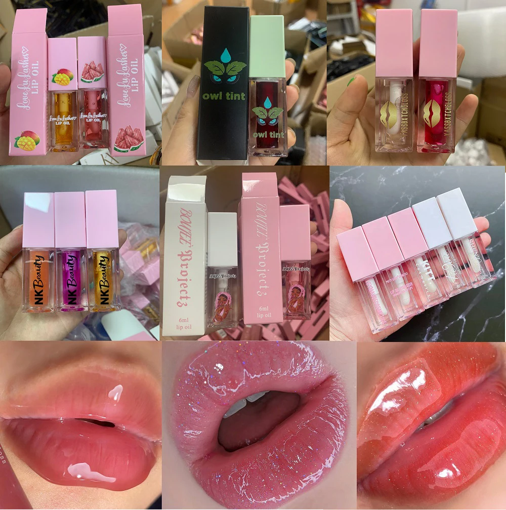 Color Changing Lip Gloss Plumper Tube Flavoring Oil Fruit Tint Glow ...