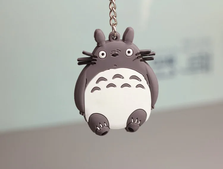 Soft Pvc Cartoon Figure Totoro Key Chain Key Ring Cute Anime 3d Double ...
