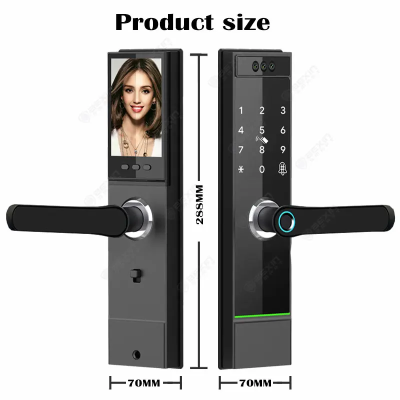 3d Face Recognition Fingerprint Door Lock Smart Tuya Wifi Intelligent ...