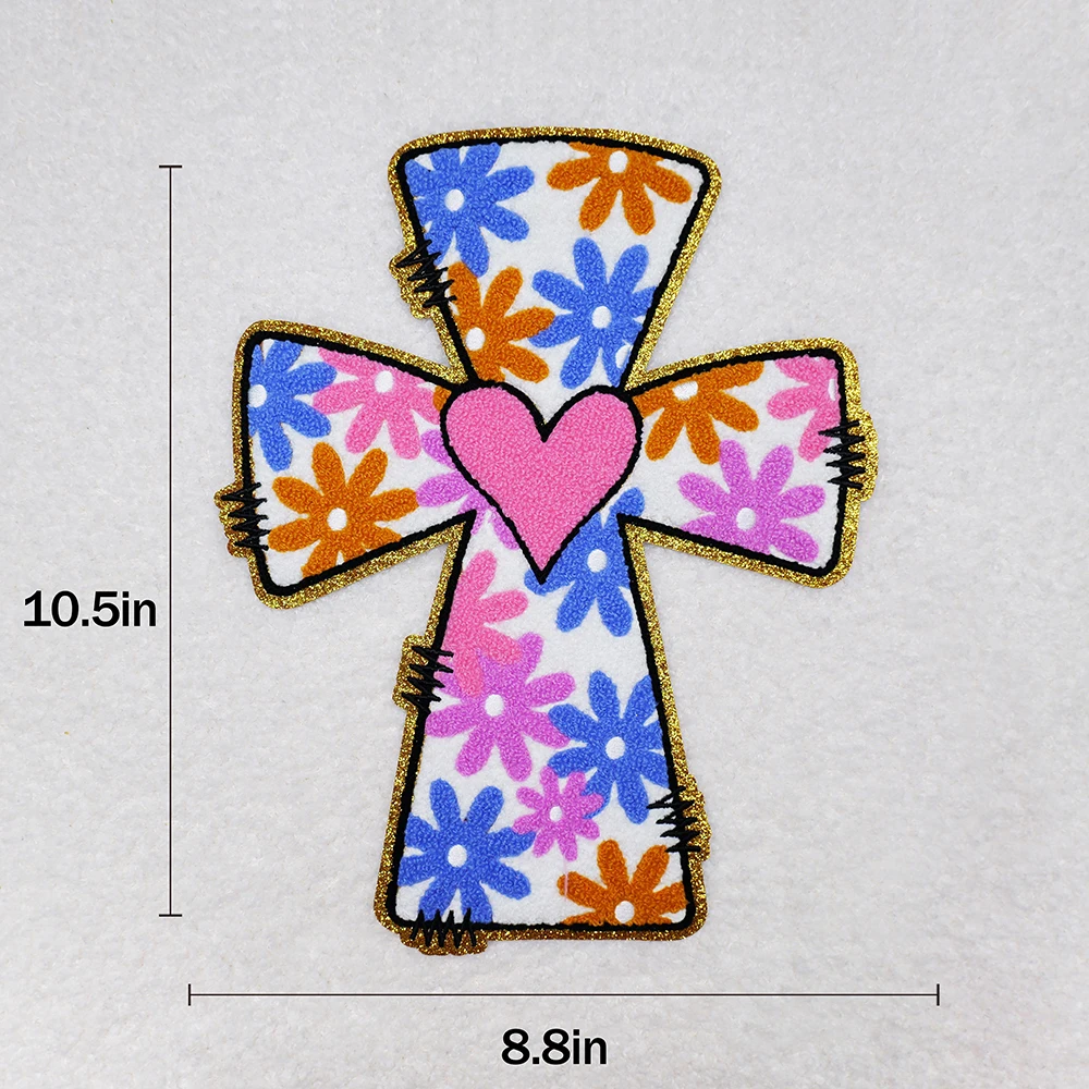 2025 New Design Iron on Large Easter Sequin Patches Embroidery Happy ...