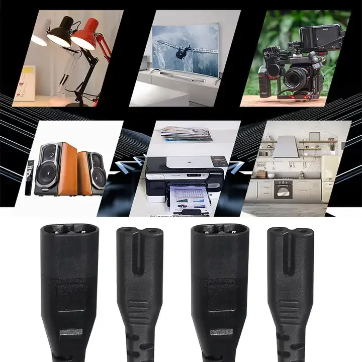 125v Iec C8 To Iec C7 Male To Female 12ft Pc Ac Power Cords & Extension ...