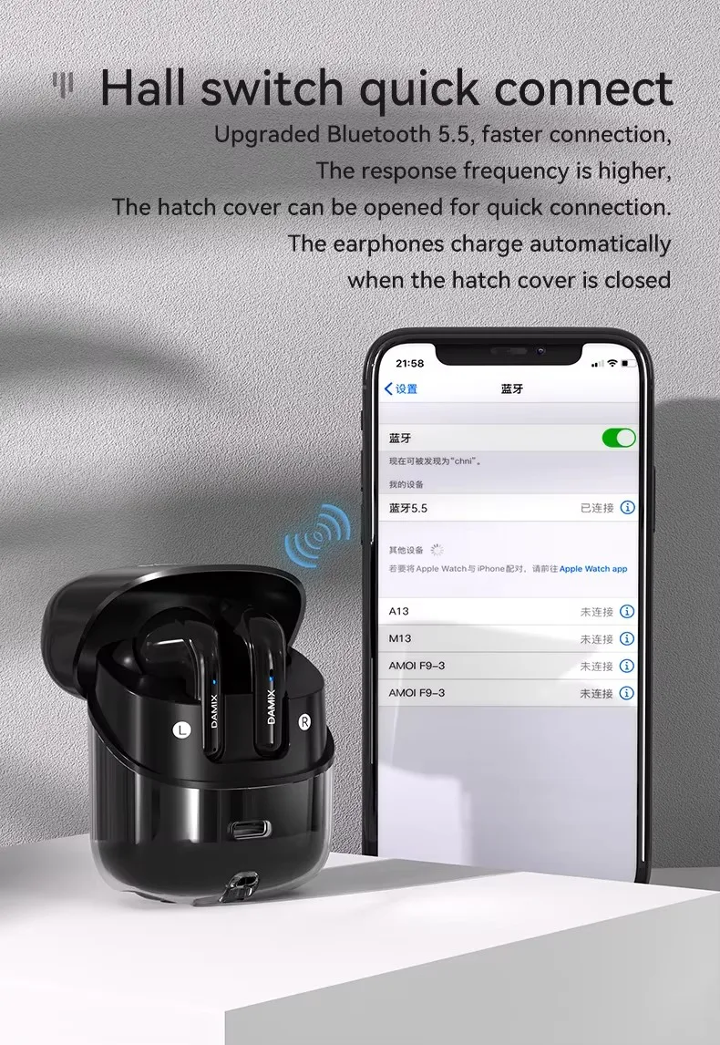 Two-Person Couples Share Wireless Sport Earbuds True Wireless Stereo ...