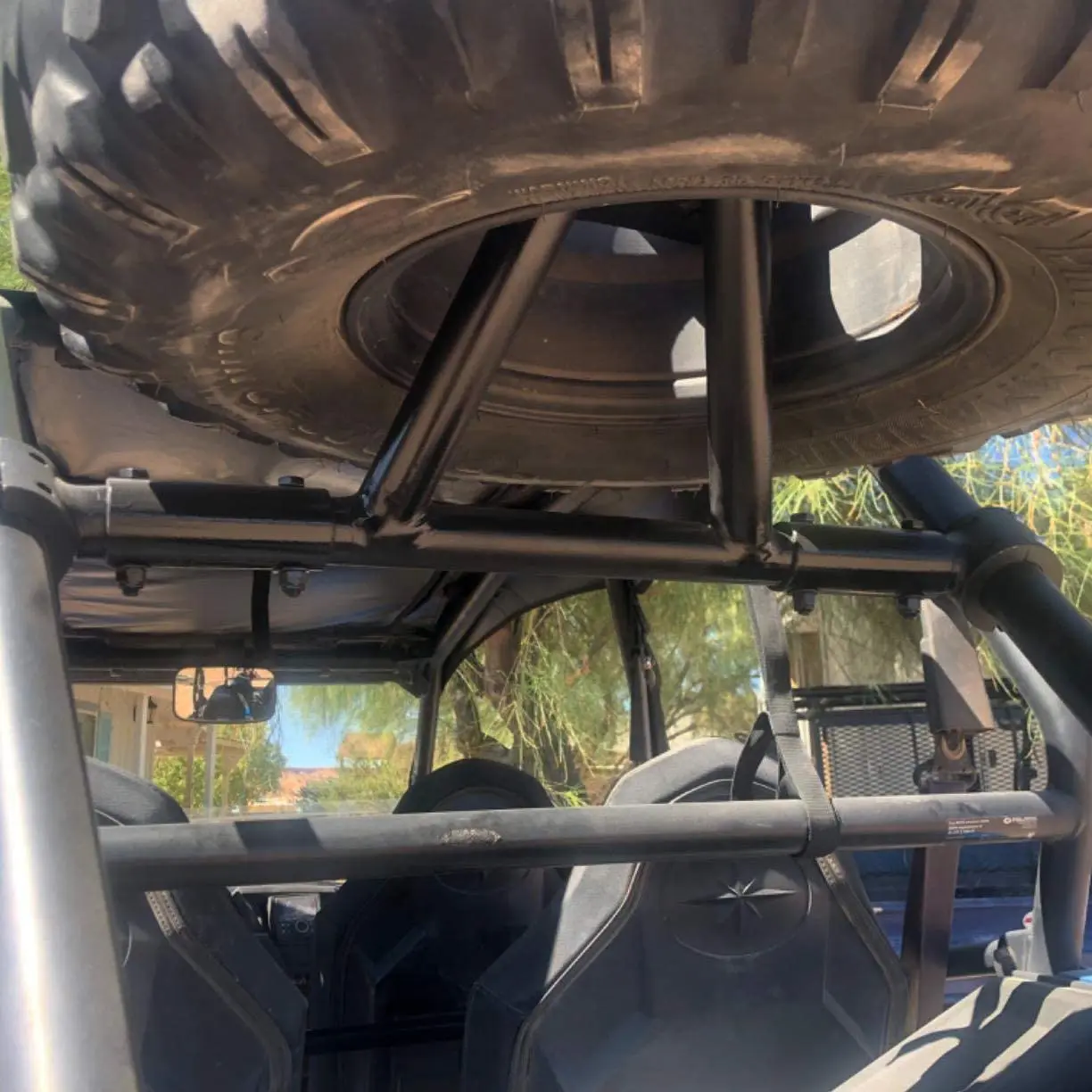 Utv Tire Rack Spare Tire Carrier Fit For Polaris Rzr Xp 1000/xp4 1000 ...