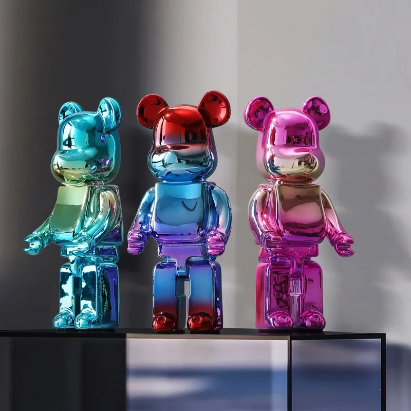 Custom Electroplated Resin Craft Bearbrick Statue