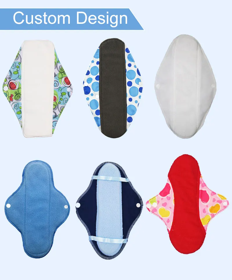 Waterproof Washable Menstrual Pads Super Absorb Soft Reusable Cloth ...