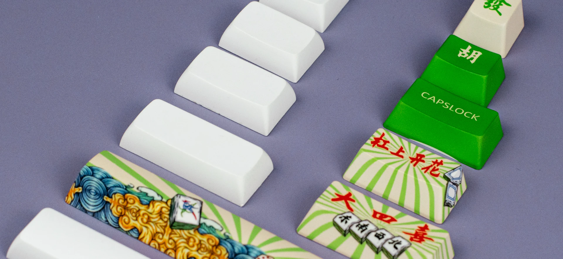 White Blank Keycaps - Custom Keyboard Sets for ANSI ISO