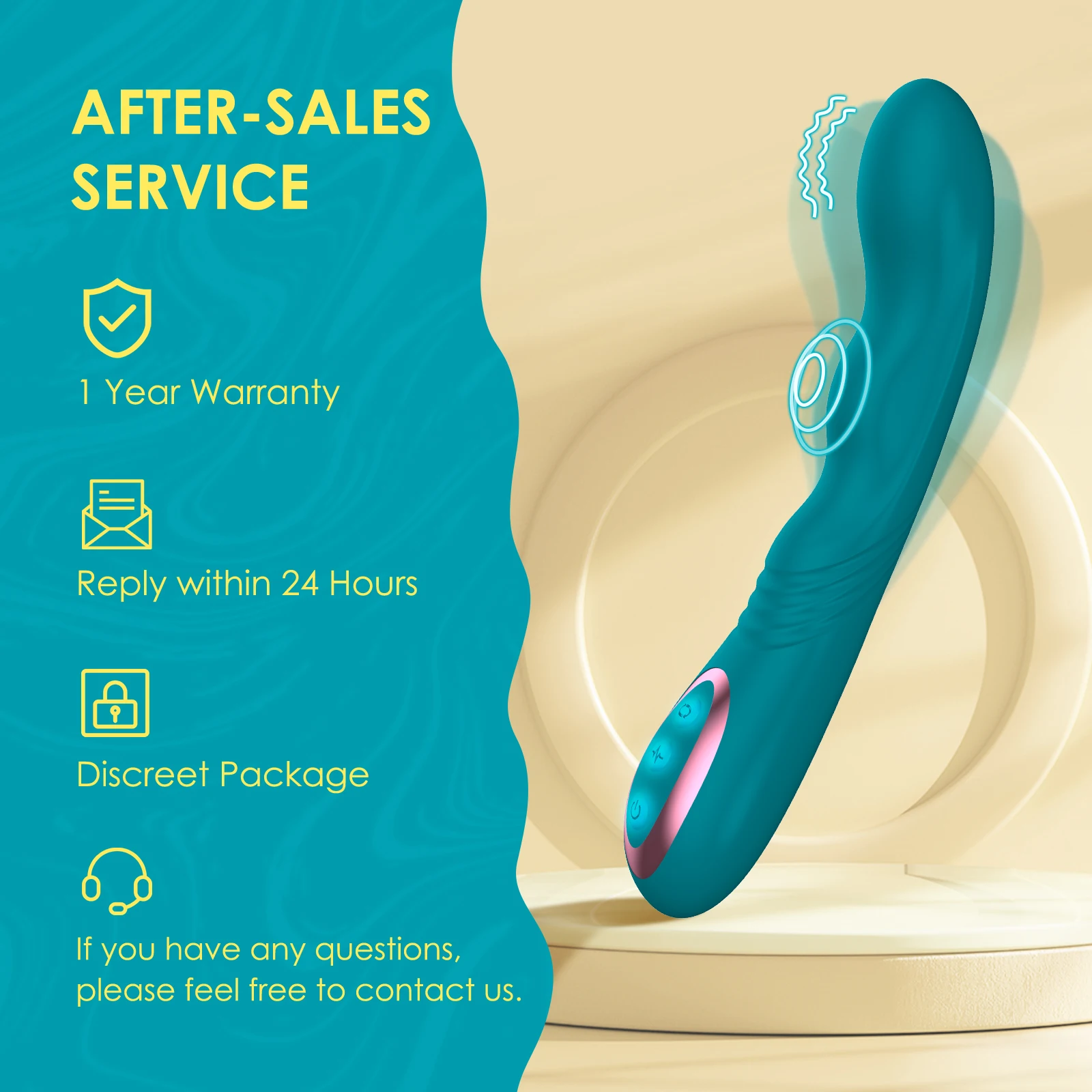 Vibeconnect Rotating G Spot Vibrator Wand Dildo Sex Toy For Women Girl Female Vibrator Sex Toy