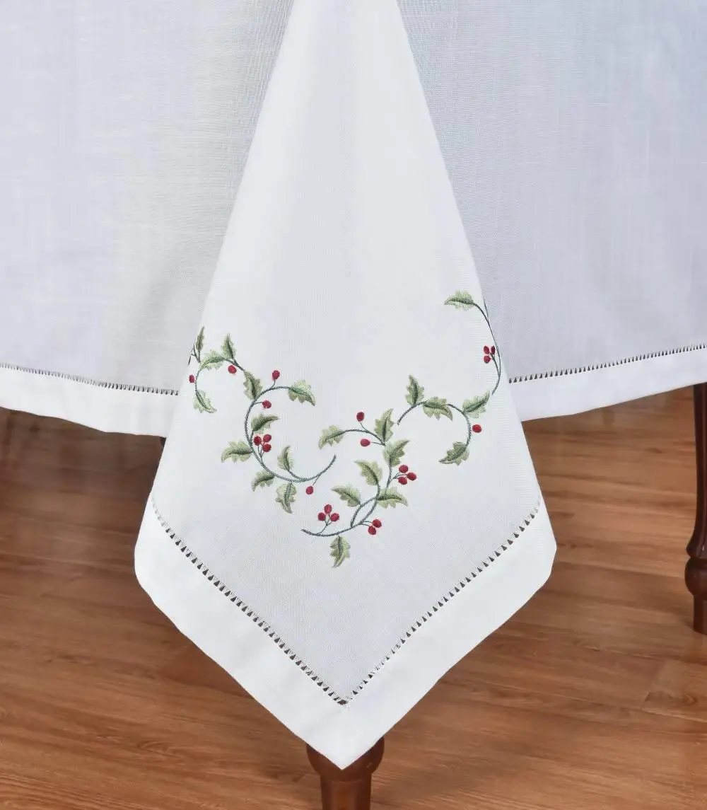 Luxury Table Linens Pure Linen Tablecloth Table Cover Hemstitch 100 ...