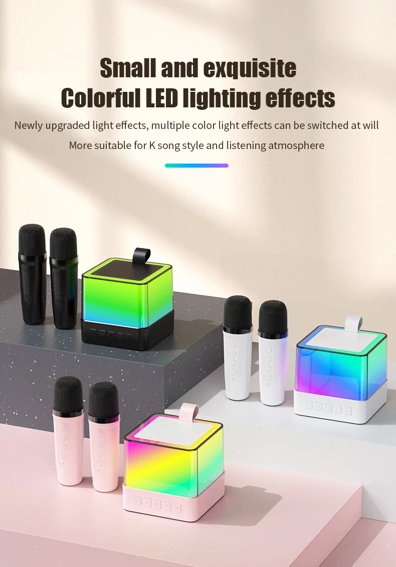 Party Gift Box with Wireless Microphone and Small Cubic Box Speaker ...