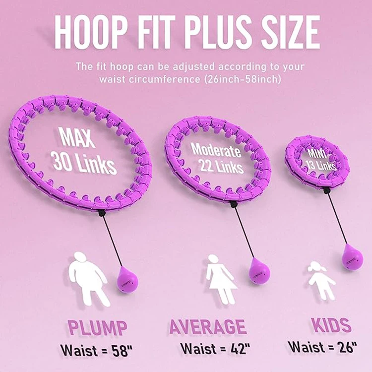 Adjustable Detachable Weighted Hula-Hoop for Fitness