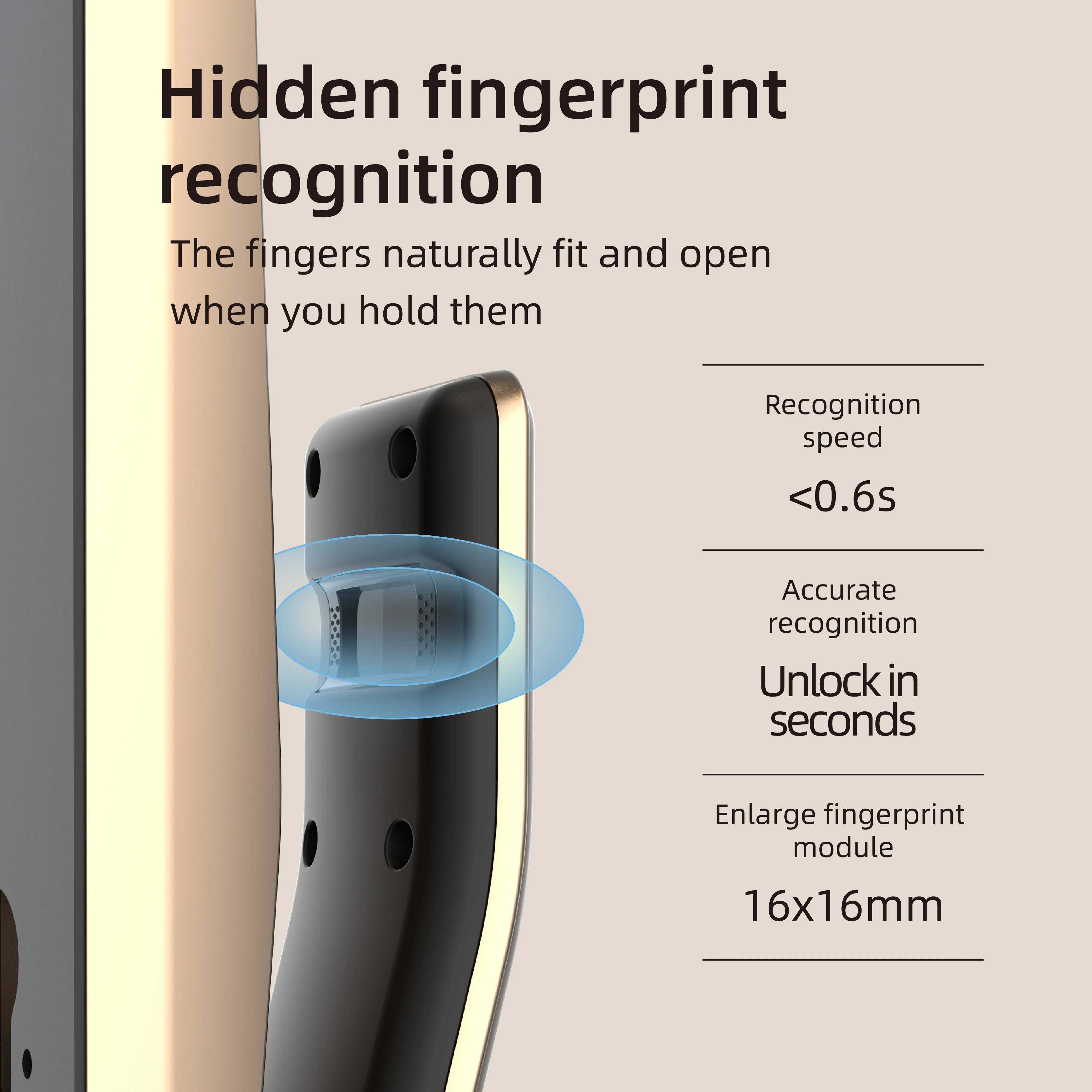 Smartlock OEM Electronic Biometric Fingerprint Gate Lock