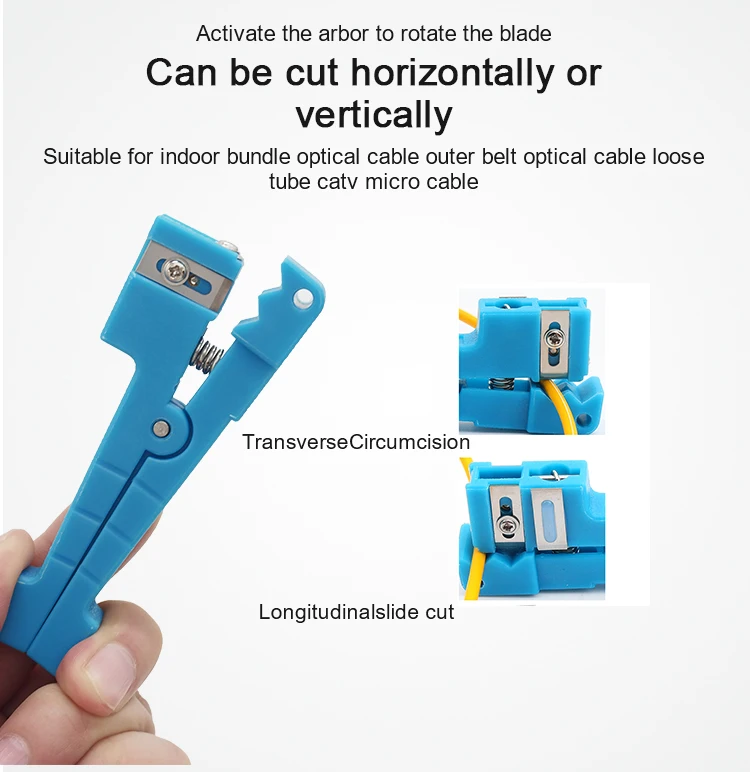 Light Weight Small Size Coaxial Cable Stripper Optical Cable Slitter ...