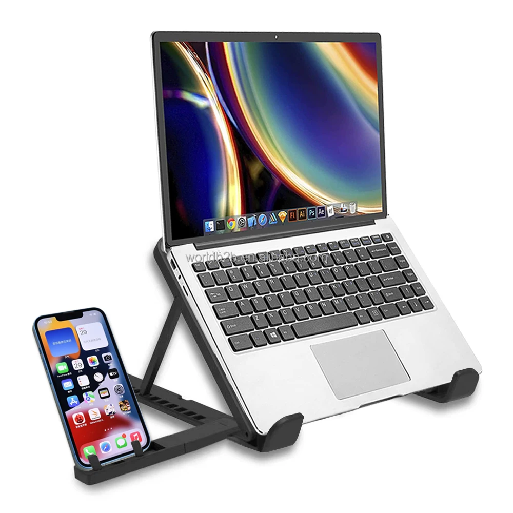 Retractable Laptop Stand with Phone Holder - XOWO ABS