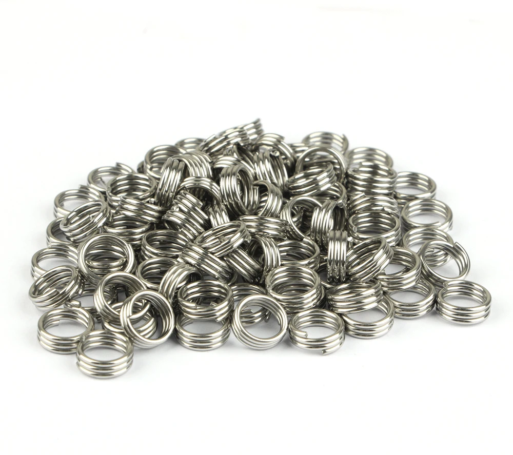 Fishking 100 Pcs Split Ring Heavy Duty Power 3 Layer Split Ring For ...