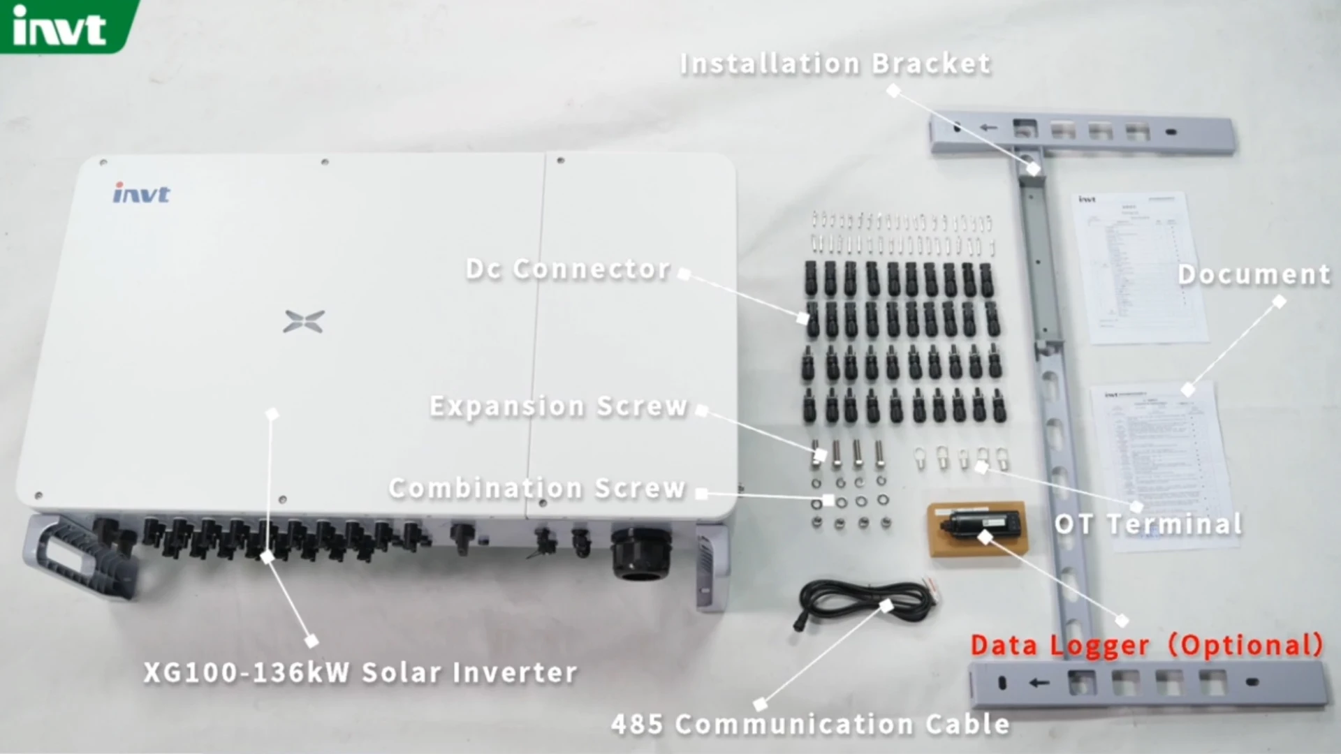 Invt Solar 3 Phase 100kw Hybrid Solar Inverter 136kw Power Grid Tie ...