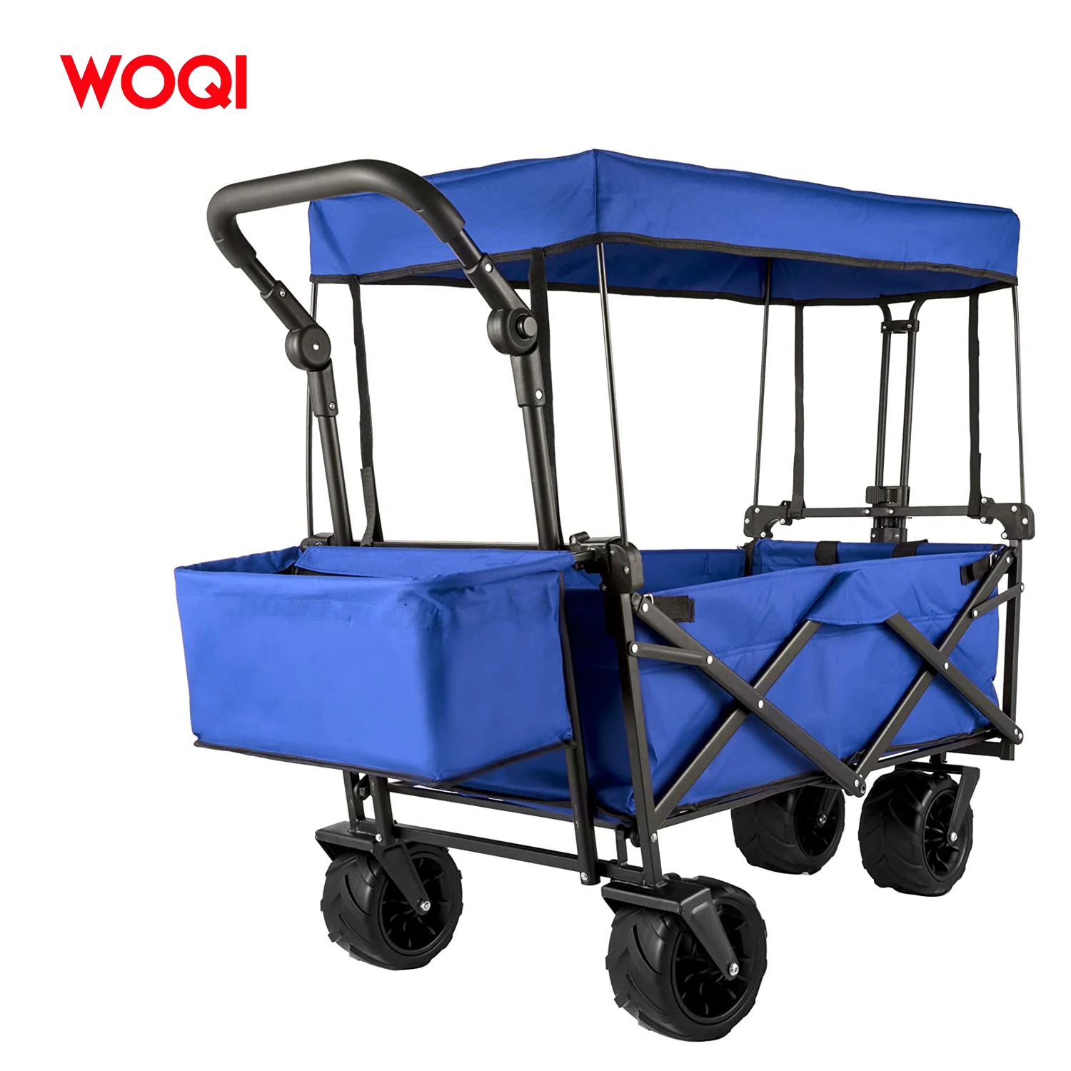 Woqi Customized Logos Picnic Camping Wagon Black Folding Outdoor Garden ...