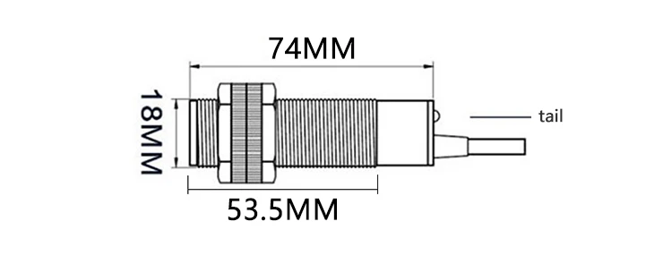 E3f Series Cylindrical Shape Ip67 Npn Pnp No Nc Metal M18 Diffuse ...