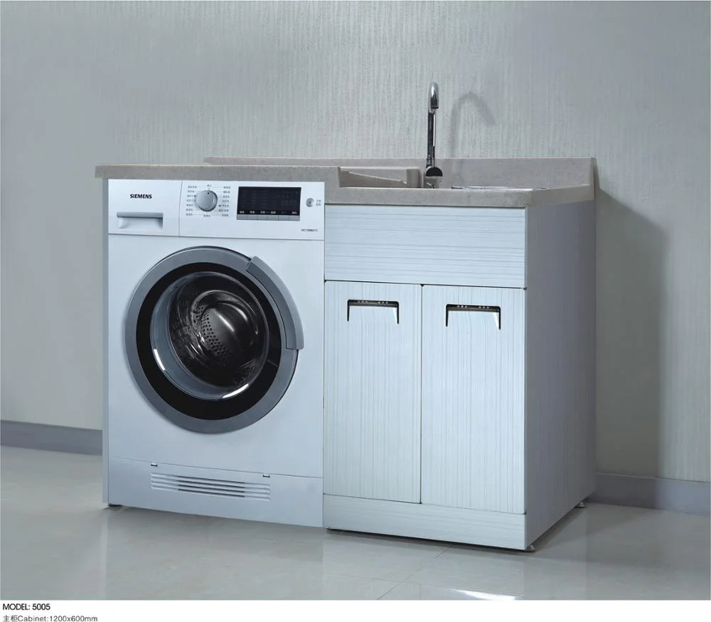 Modern Freestanding Laundry Cabinet - Waterproof & Stylish