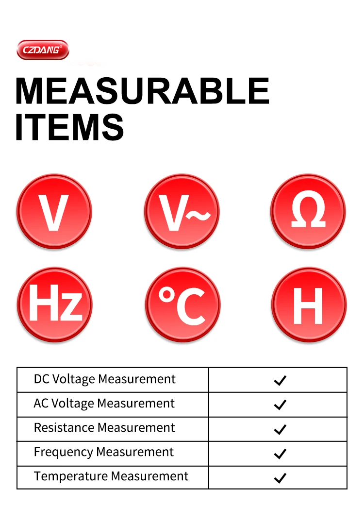 Mini Wearable DCV ACV Resistance Digital Multimeter Multi Tester Meter ...