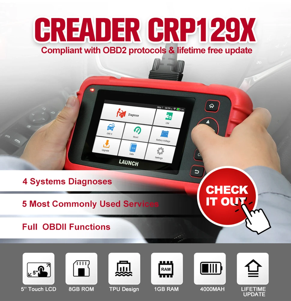 2022 New Product Launch Creader Crp129 X Crp129x Crp129e Crp 129 129x Obd2 Automotive Scanner ...
