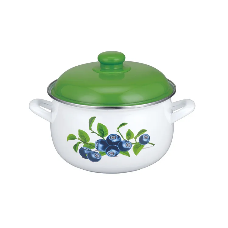 Casserole Induction Decal Cookware Set Round Enamel Cast Iron Pot ...
